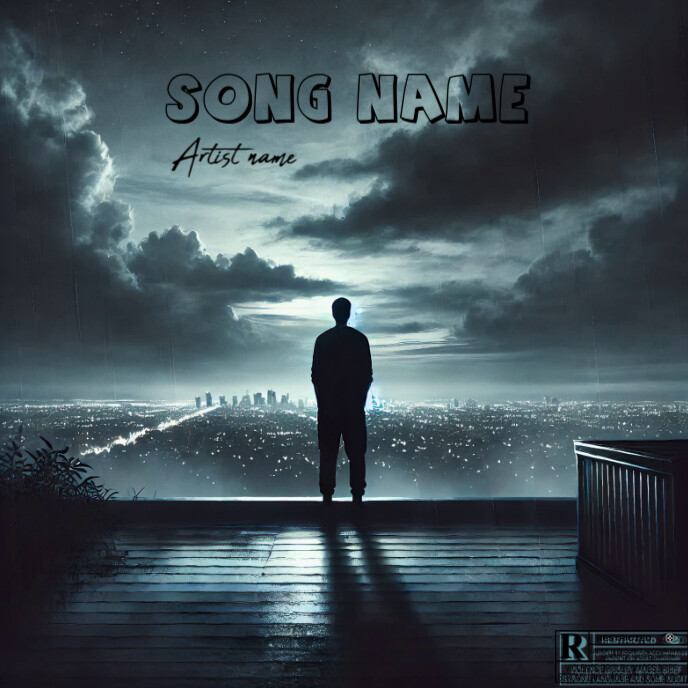 Dark Theme Album Cover Template | PosterMyWall