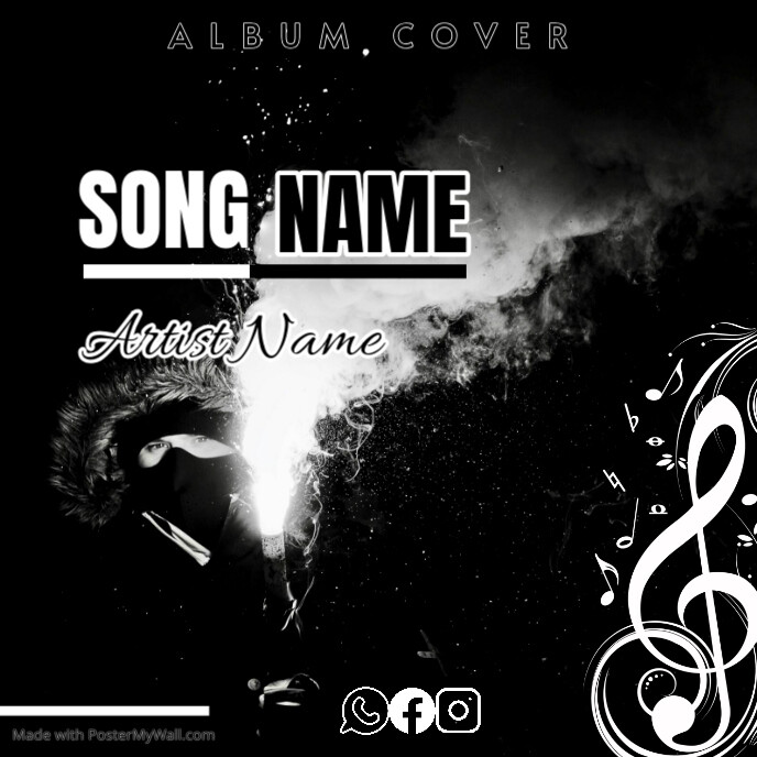 dark theme album cover Template | PosterMyWall