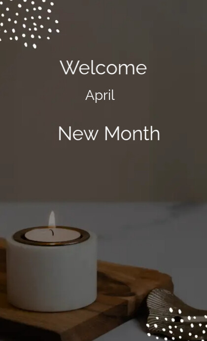 Dark Welcome To New Month Greetings Template | PosterMyWall