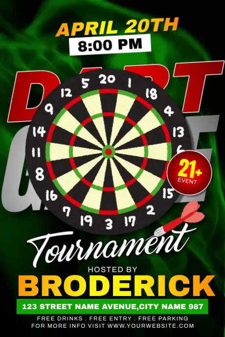 Dart Game Tournament Template | PosterMyWall