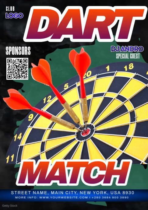 Dart Match Template | PosterMyWall