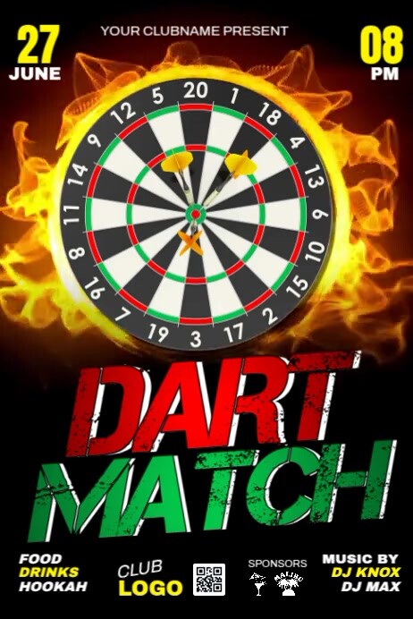 Dart Match Tournament Template | PosterMyWall
