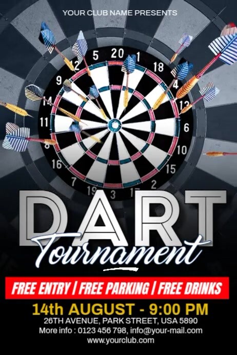Dart Tournament Ads Template | PosterMyWall