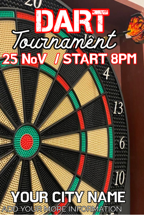 dart tournament Template | PosterMyWall