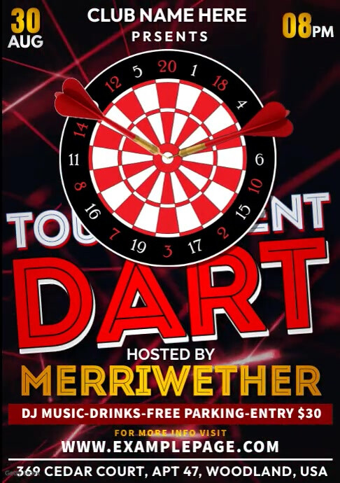 Dart Tournament Template | PosterMyWall
