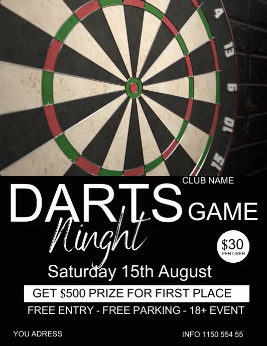 DARTS (1) Template | PosterMyWall