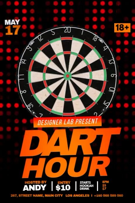 Darts Hour Template | PosterMyWall