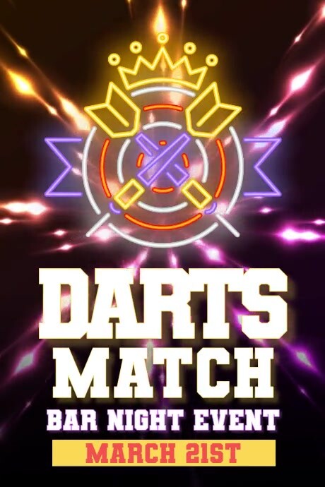Darts Match Bar Event Template | PosterMyWall
