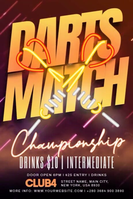 Darts Match Template | PosterMyWall