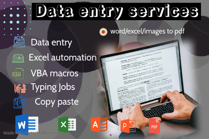 Copy of Data Entry | PosterMyWall