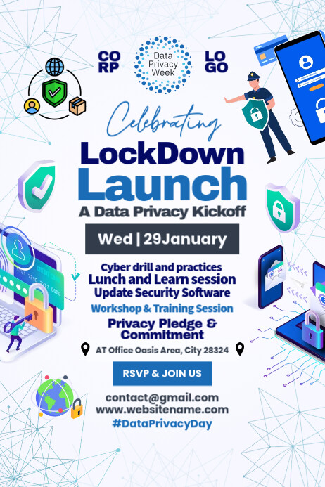 Data Privacy Day Celebration Template | PosterMyWall