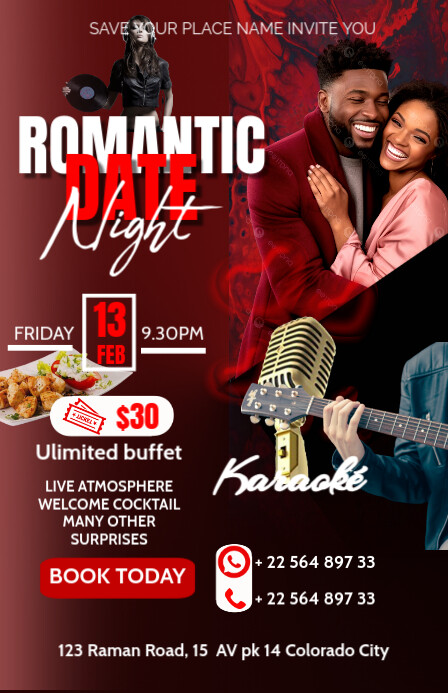 Copy of date night party flyer | PosterMyWall