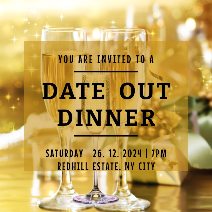 Date Out Dinner Flyer Template | PosterMyWall