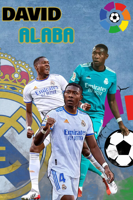 Plantilla de David Alaba | PosterMyWall