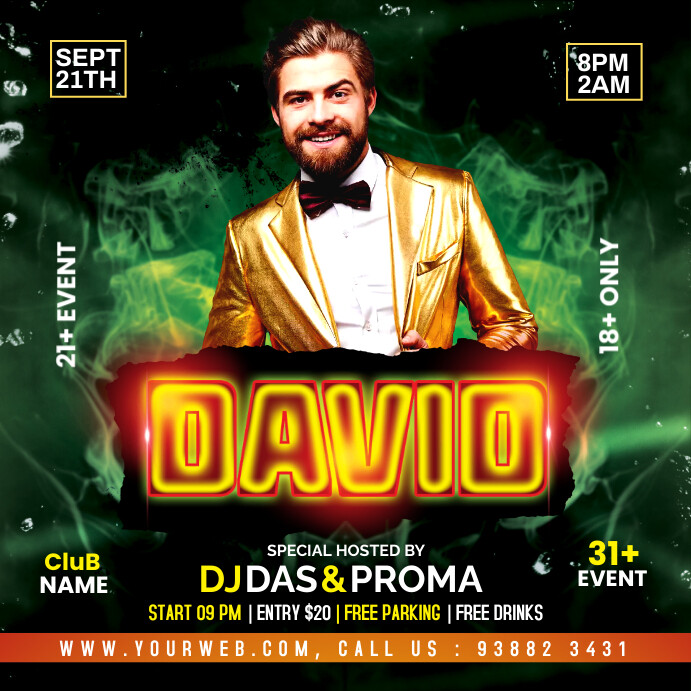 david Template | PosterMyWall