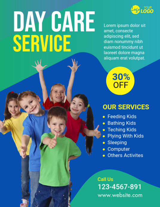 Day care service flyer ad Template | PosterMyWall