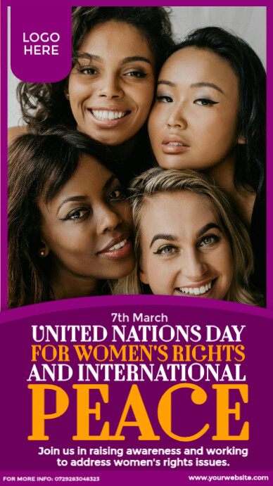 Day for Women's Rights and International Peace Template | PosterMyWall