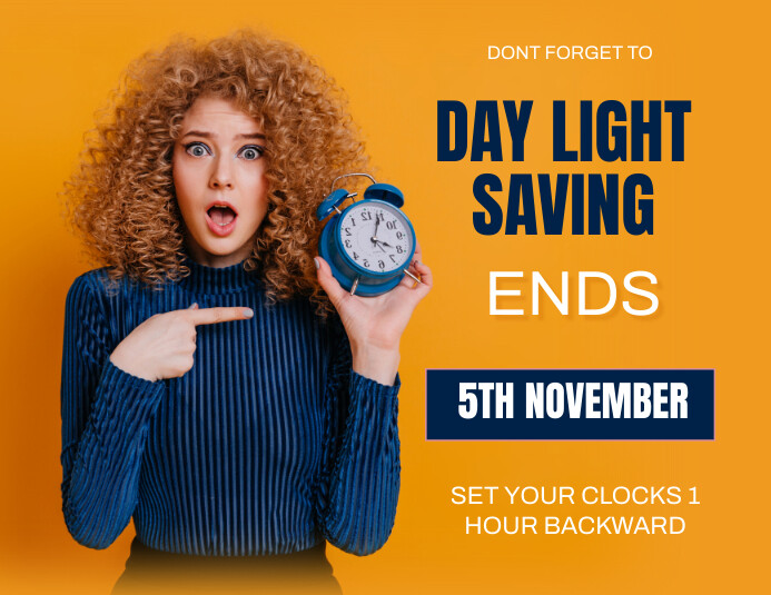 Plantilla de day light saving time | PosterMyWall