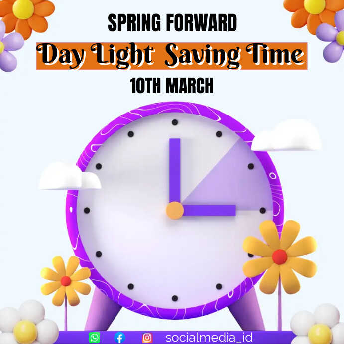 Daylight Saving Time start Template | PosterMyWall