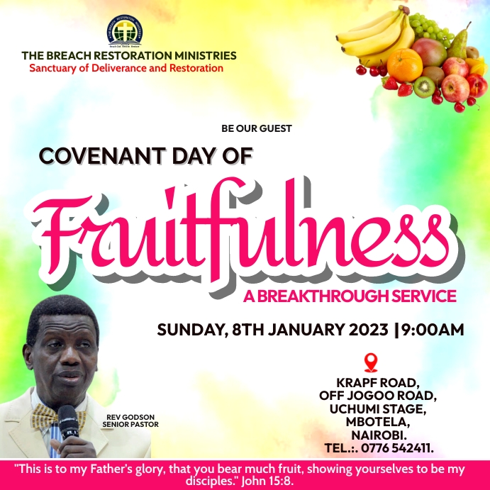 day of fruitfulness Template | PosterMyWall