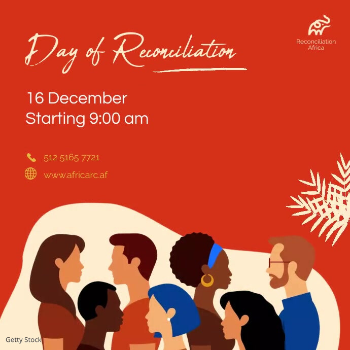 Modèle Day Of Reconciliation Square Red Slideshow | PosterMyWall