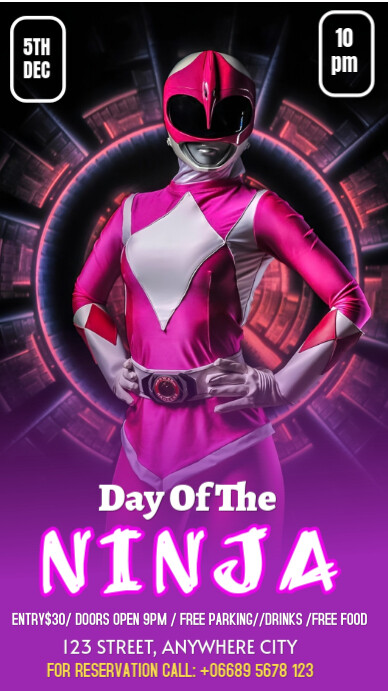 Plantilla de Day of the ninja flyer | PosterMyWall