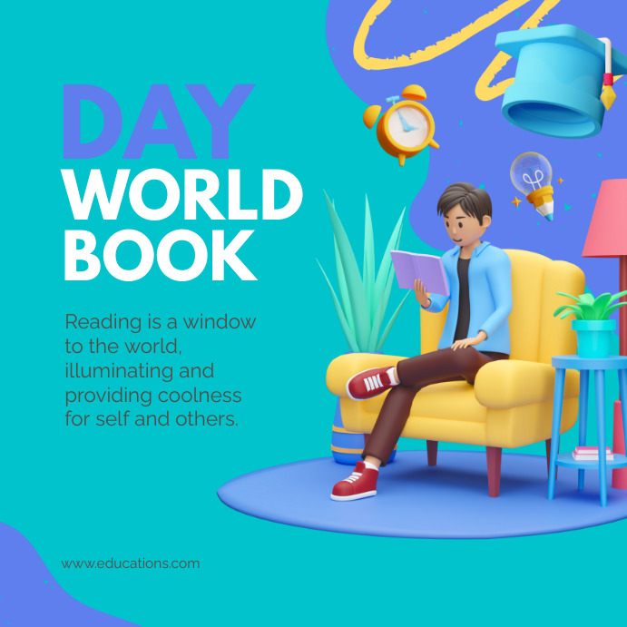 Day World Book Template | PosterMyWall