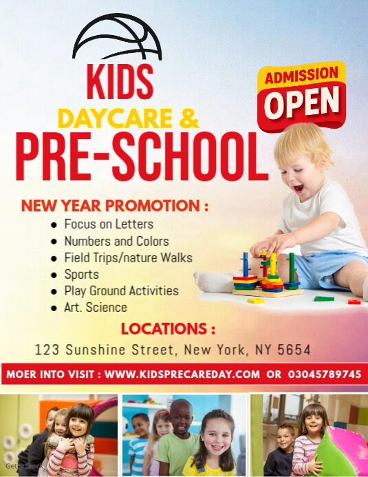 Szablon Daycare childcare home services advertisement pamphlet sample ...