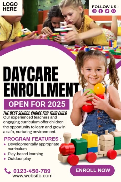 Copy of Daycare Enrollment | PosterMyWall