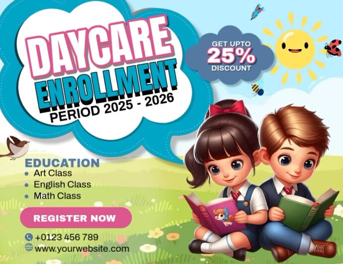 Copy of Daycare Enrollment | PosterMyWall