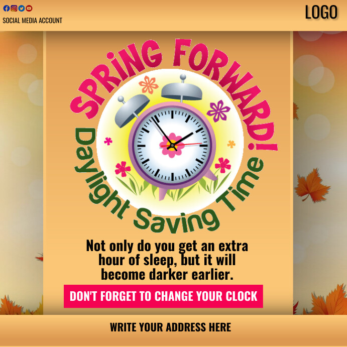 Plantilla de Daylight Saving | PosterMyWall