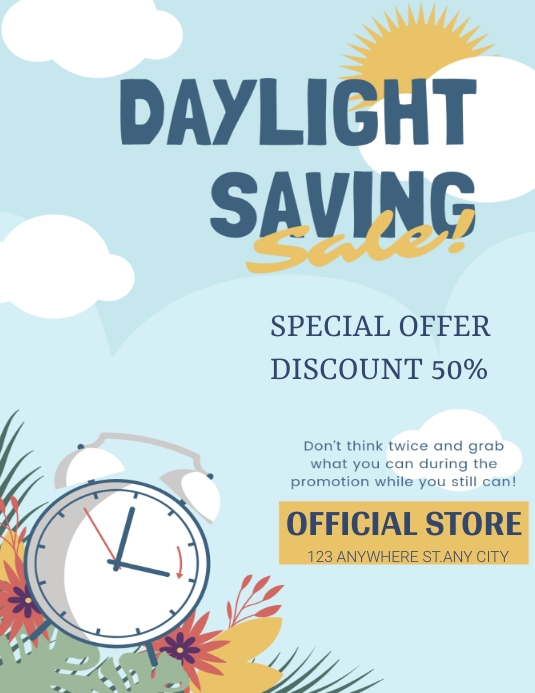 Copy of Daylight saving sale offer | PosterMyWall