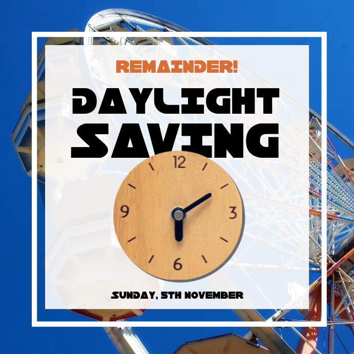 daylight saving template | PosterMyWall