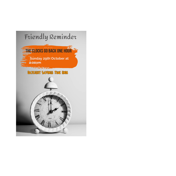 Copy of Daylight Savings Time Ends | PosterMyWall