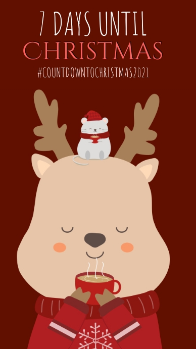 days until christmas countdown template | PosterMyWall