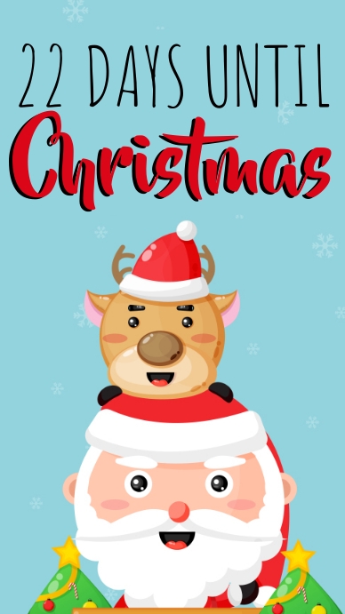 days until christmas countdown template | PosterMyWall