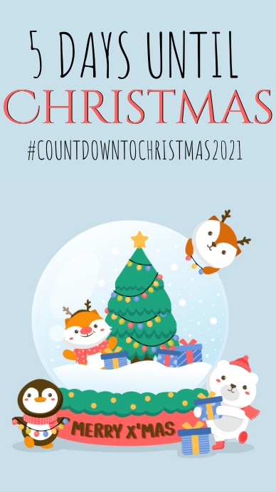 Copy of days until christmas countdown template | PosterMyWall