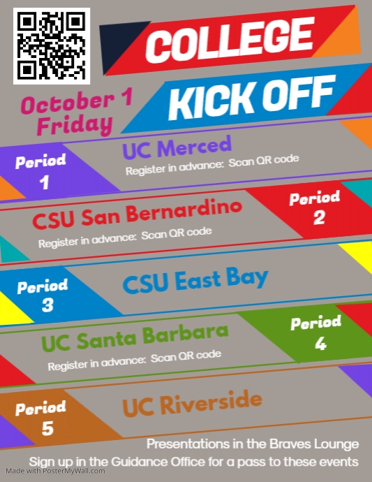College Kickoff, Oct1 | PosterMyWall