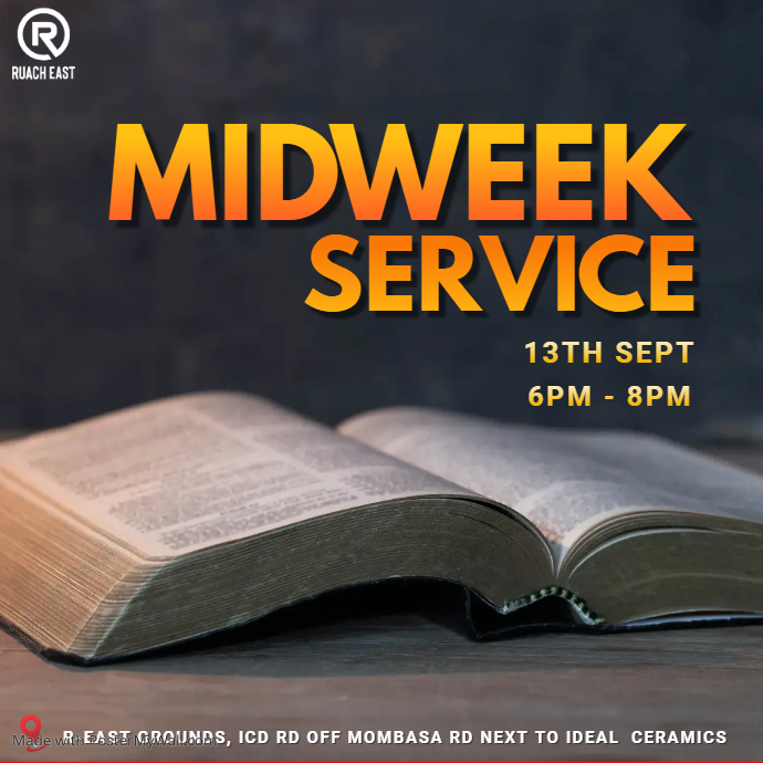 mid week service Template | PosterMyWall