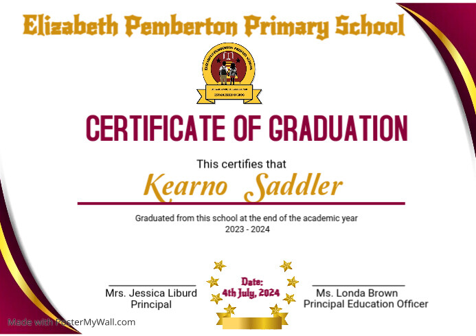 Graduation Certificate Template | PosterMyWall