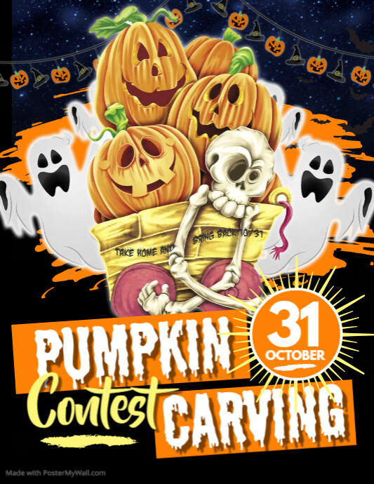 Copy of Copy of Pumpkin Carving Contest Poster | PosterMyWall