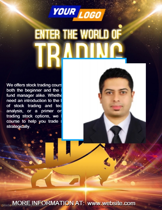 Copy of Copy of Stock trading course template | PosterMyWall
