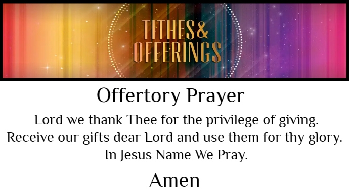 Copy of Offertory Prayer | PosterMyWall
