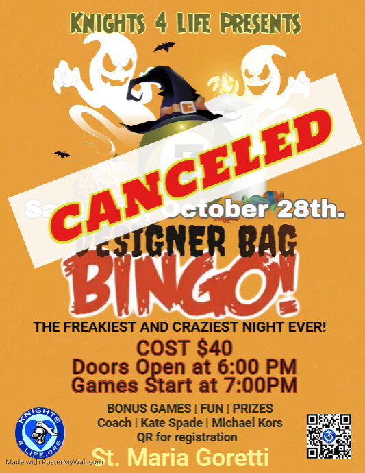 Orange Halloween Bingo Poster Template | PosterMyWall