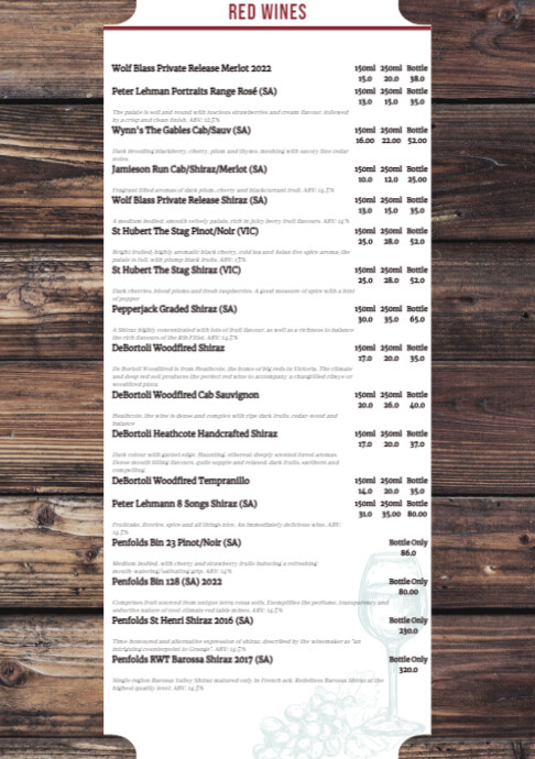 Bar Menu List (Page 5) | PosterMyWall