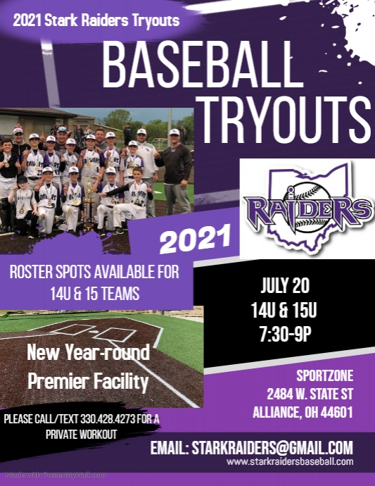Copy of Baseball Camp Flyer Poster | PosterMyWall
