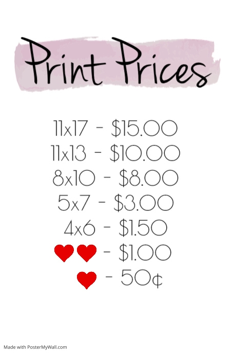 Copy of Print Prices | PosterMyWall