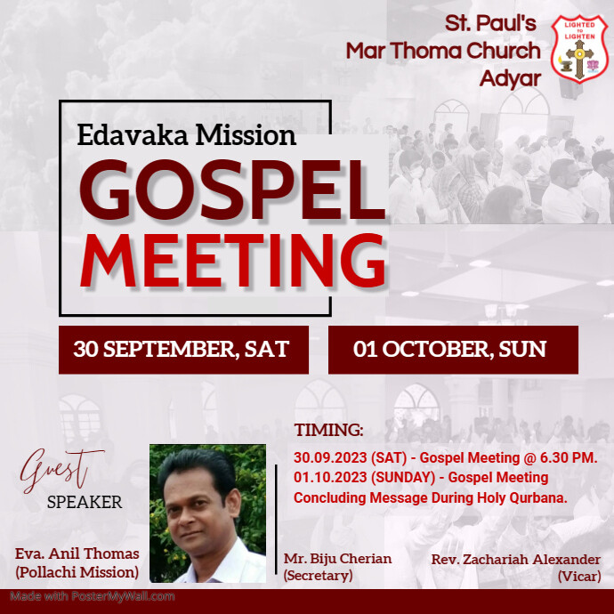 gospel meeting | PosterMyWall