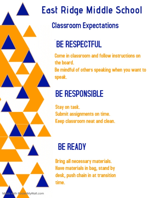 blue team classroom rules | PosterMyWall