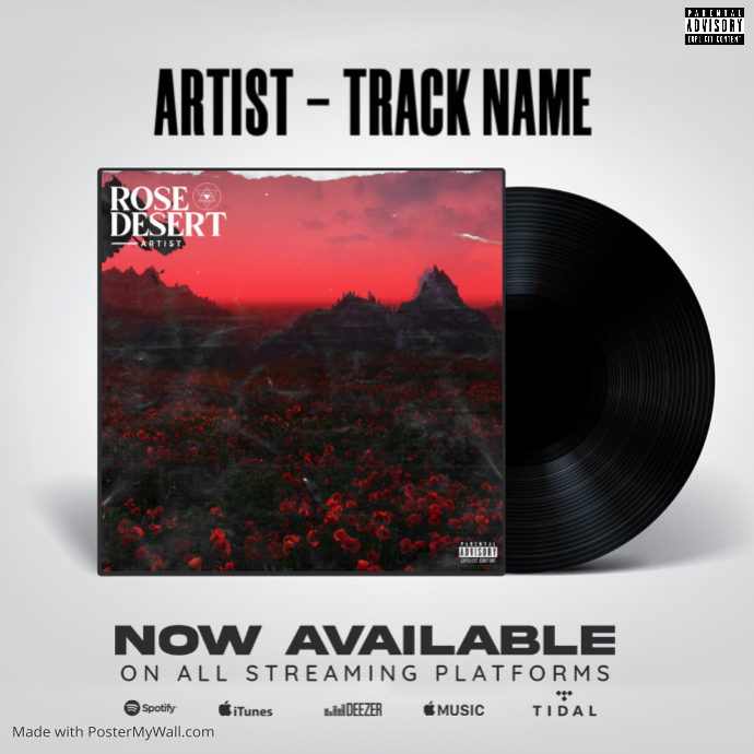 Copy of New Single Now Available Album Cover Template | PosterMyWall